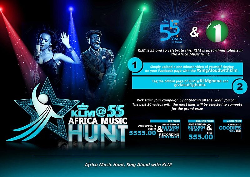KLM Royal Dutch Airlines And Viasat1 Launch Klm@55 Africa Music Hunt