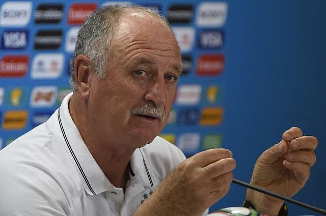 Hiding the team: Brazil coach Luiz Felipe Scolari giving nothing away