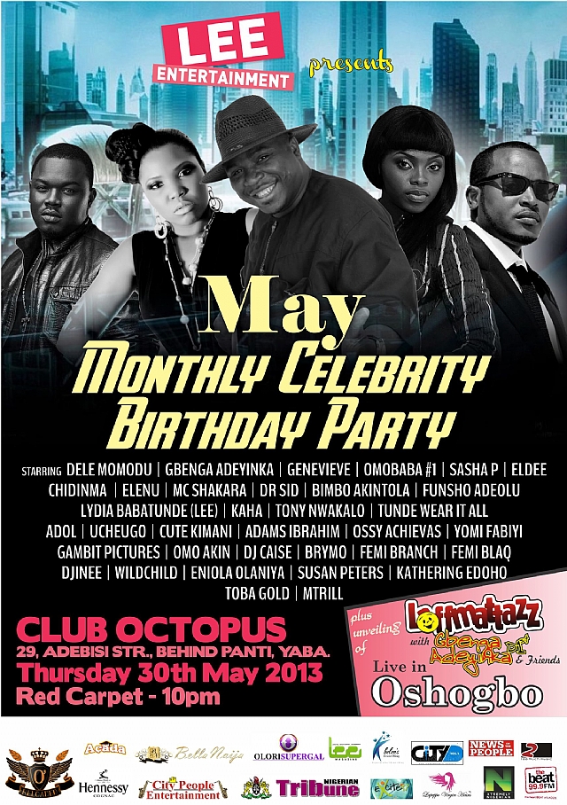 Monthly Celebrity Birthday Party For May