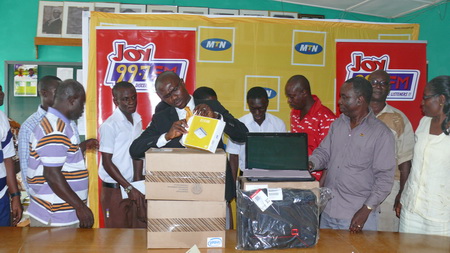 MTN/Joy FM present laptops, data package to OKUASS