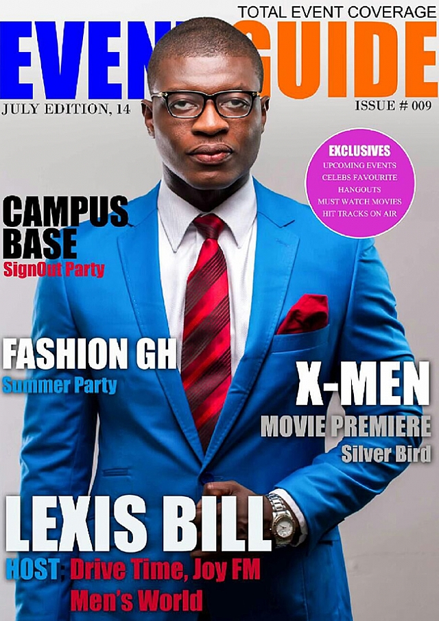 Lexis Bill mans up on the cover of Eventguide magazine