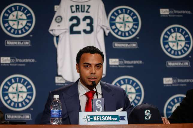 Seattle Mariners unveil outfielder Nelson Cruz