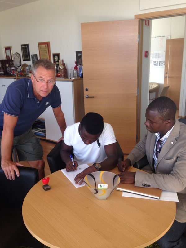 PHOTO GALLERY: Augustine Okrah seals loan move to Swedish side BK Hacken