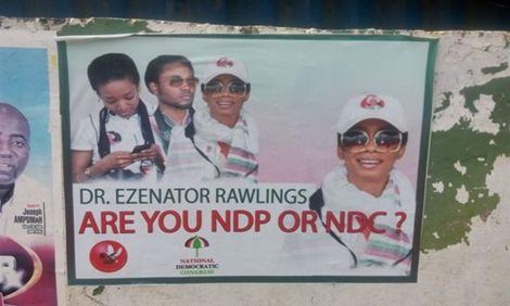 Rawlings' Daughter Faces First Political Test; Her NDP POSTERS Pop Up