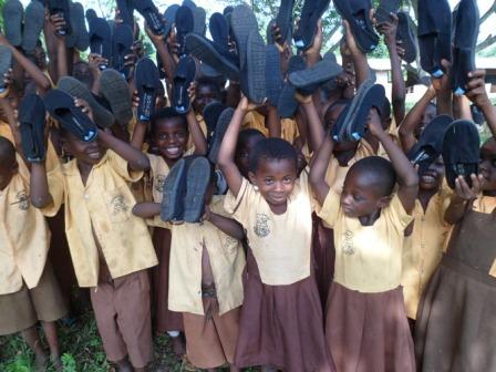 Free shoes for school children to promote primary education