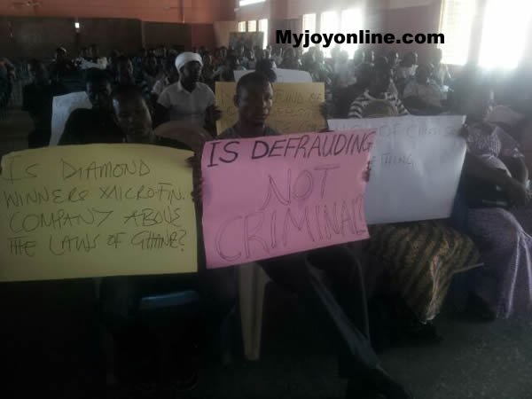 Customers of Diamond Winners Microfinance call for Mahama's Intervention