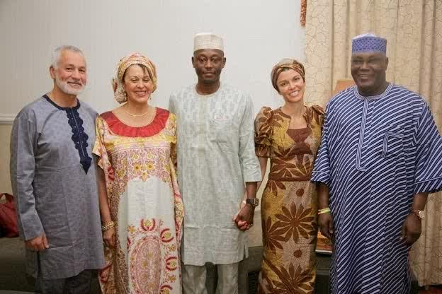 Atiku Abubakar Son's Wife and parents Arrive Nigeria