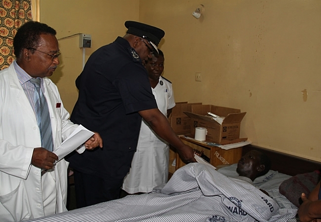 IGP visits the sick at Police Hospital