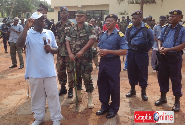 Security Services undertake route march in Sekondi/Takoradi