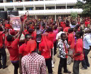 Legon students Kick Against High Fees