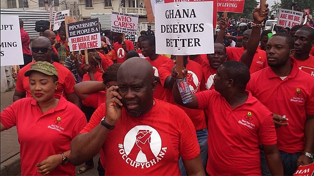 Ghana Workers On The March...Thousands Demonstrate Against Inflation ...