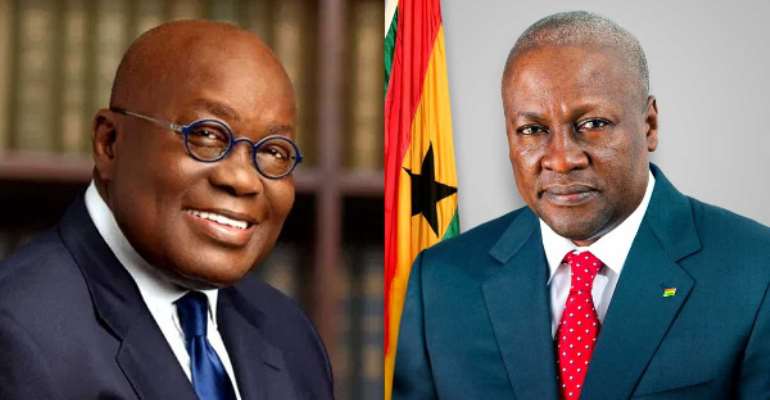 ModernGhana Election 2020 Poll: Akufo-Addo Scores 55.75%, Mahama Pulls ...