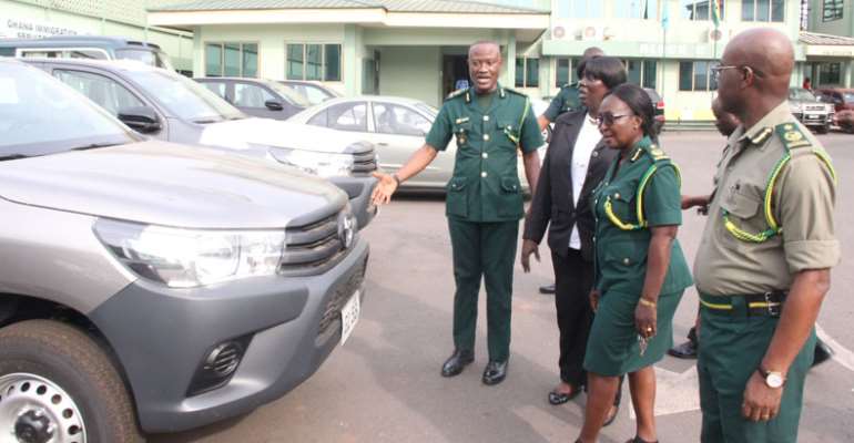 Ghana Immigration Service Gets New Vehicles
