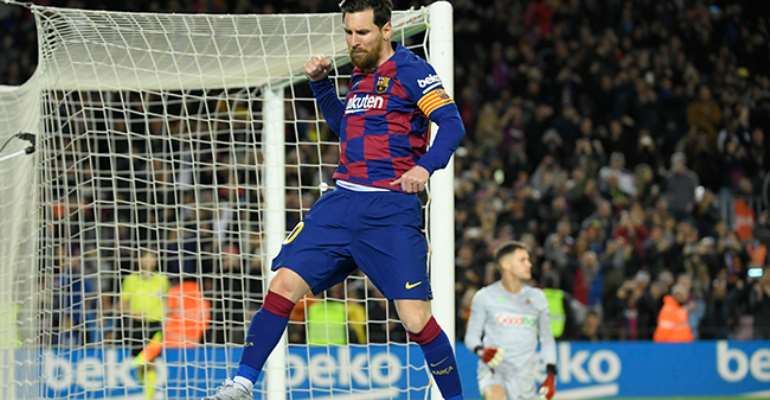 Lionel Messi's incredible shot from the penalty spot on Real Madrid's ...