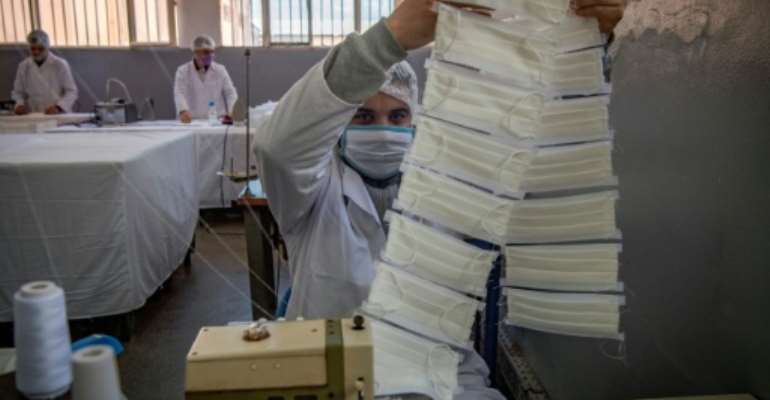 Morocco prisoners make masks for fellow inmates
