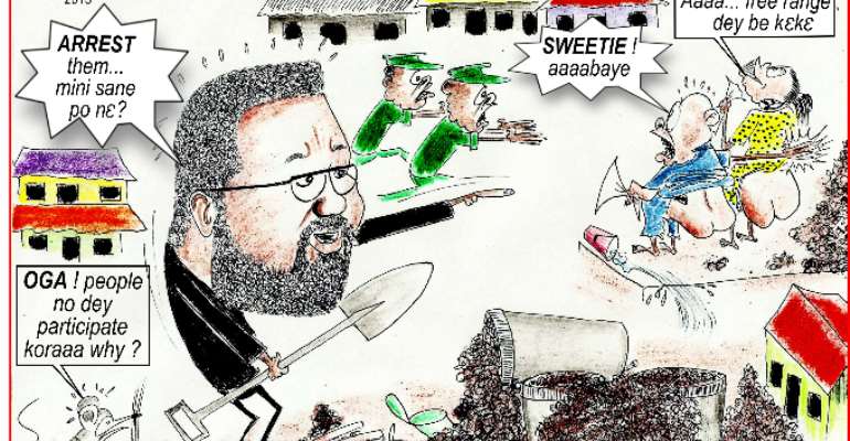 Cartoon: Sanitation day dilema