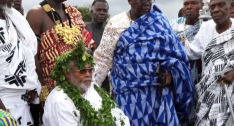 Rawlings enstooled peace chief of Anlo State