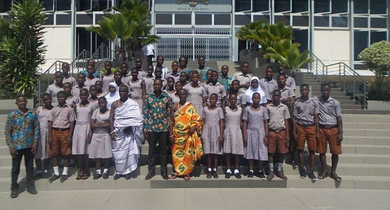 Hon. Bernard Ahiafor Hosts Wute D. A JHS In Parliament