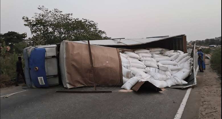 Truck involved in accident blocks Accra-Kumasi stretch of N6 highway