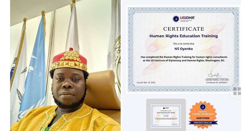 King Oyanka grabs Human Rights Certificate at US Diplomacy Institute in ...