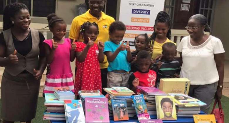 Matilda Amissah-Arthur donates to Multikids Inclusive Academy