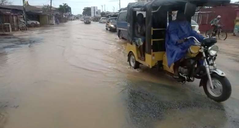 Parts of Ghana flooded after downpour on Wednesday