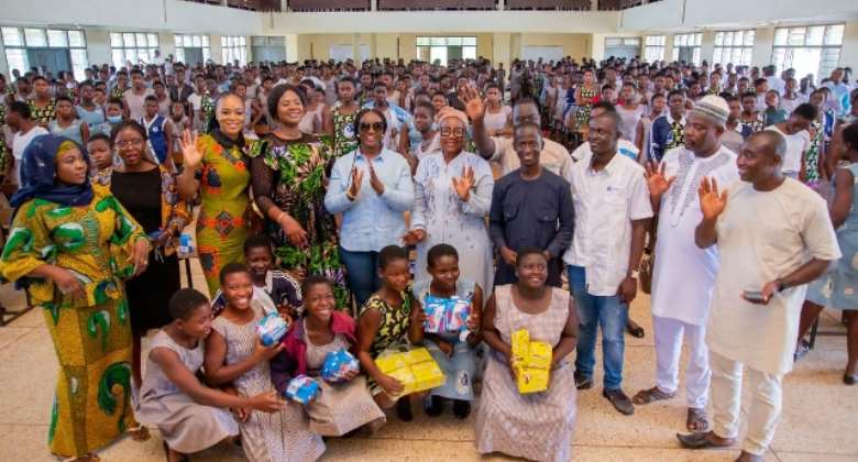 Joyce Bawah Mogtari presents 5-month supply of sanitary pads to first ...