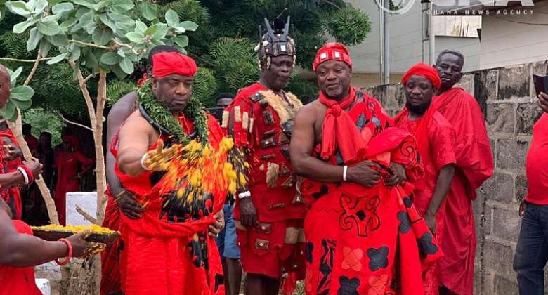Homowo: Ga Mantse performs Sprinkling of Kpoikpoi [Photos]