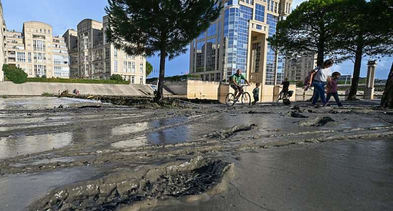 Drought-hit French towns now 'under water' as violent storms arrive