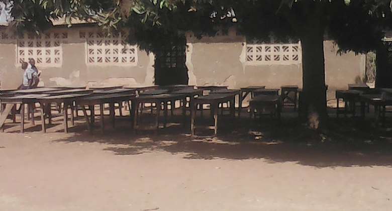 Students Eat Under Trees