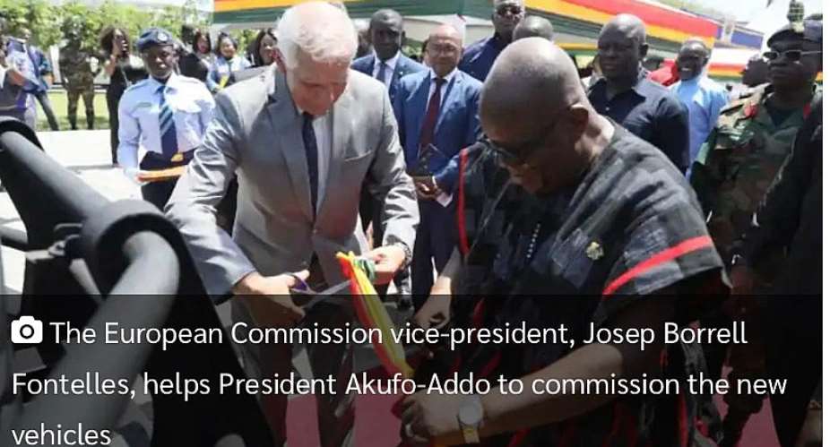 Akufo-Addo commissions 105 armoured vehicles to fight terrorism