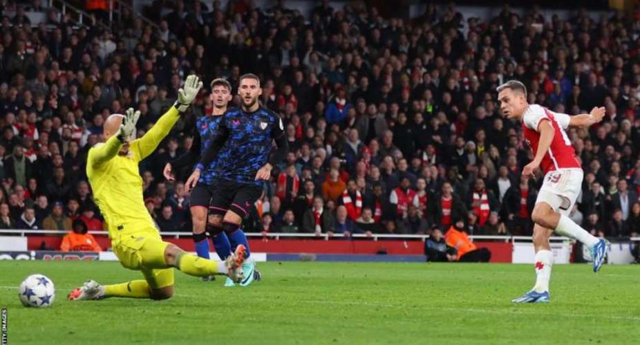 UCL: Trossard and Saka lead Arsenal to easy Sevilla win
