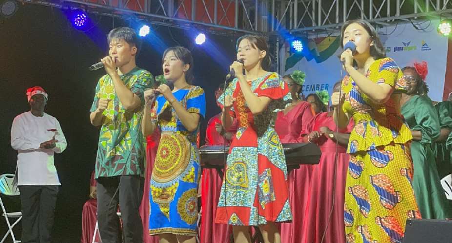 [VIDEO] South Korean group performed Ghanaian gospel songs at the ...
