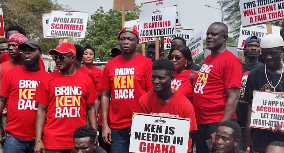 “Bring Back Ken”: Arise Ghana Protest Enters Day Three at U.S. Embassy ...