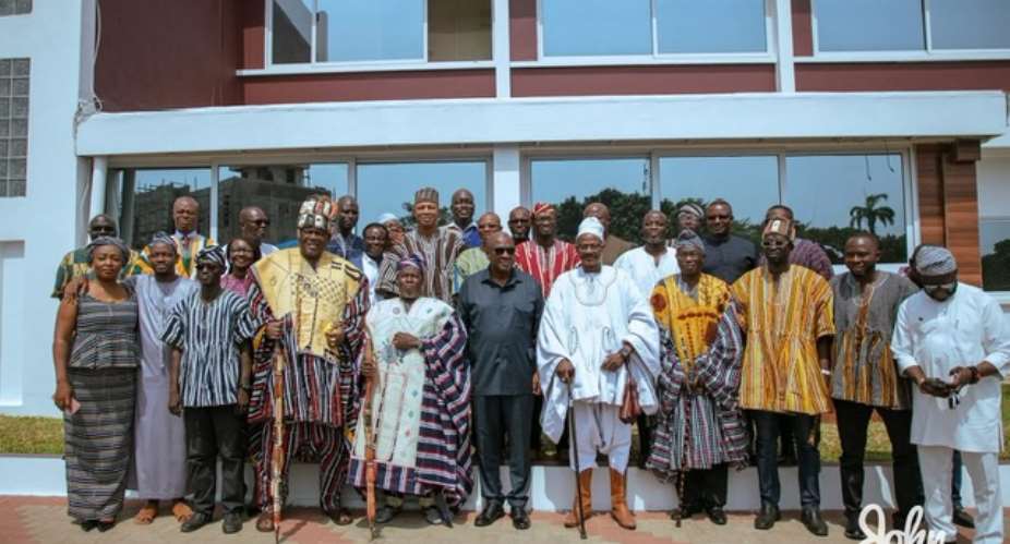 President-Elect Mahama welcomes delegation of Gonja Chiefs