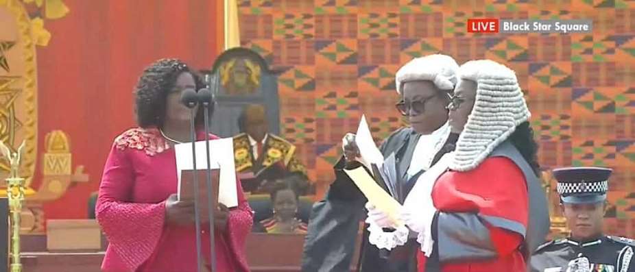 Historic: Prof. Jane Naana Opoku-Agyemang sworn-in as Ghana’s First ...