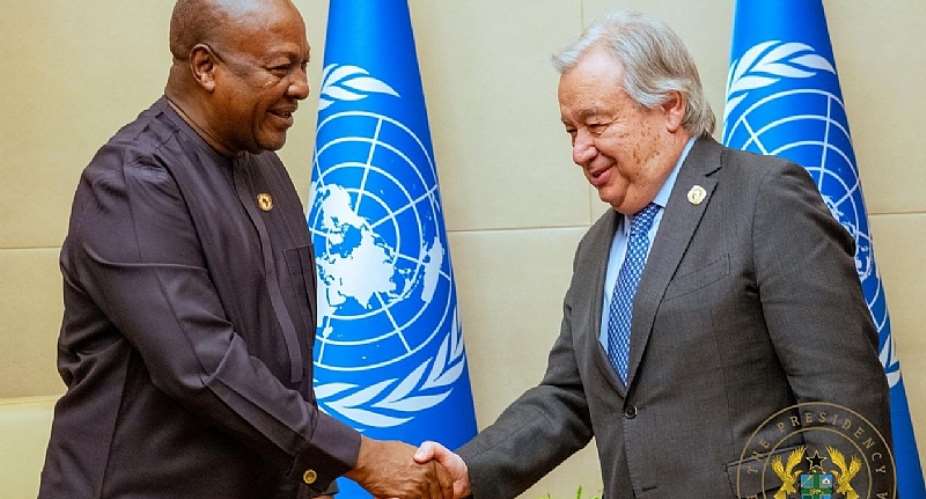UN Chief Backs Mahama Ahead of Ghana’s Expected AU Chairmanship in 2027