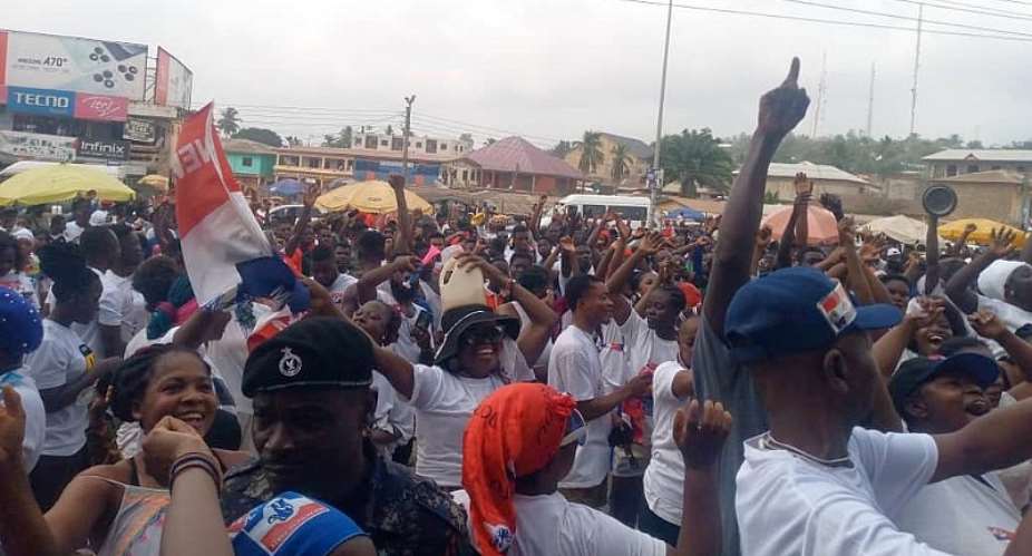 NPP constituency executives in Assin Central embark on victory walk