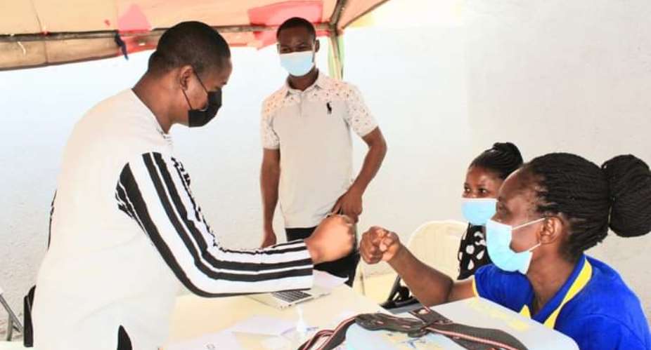 Adenta MP opens office for Covid-19 vaccination and SIM re-registration