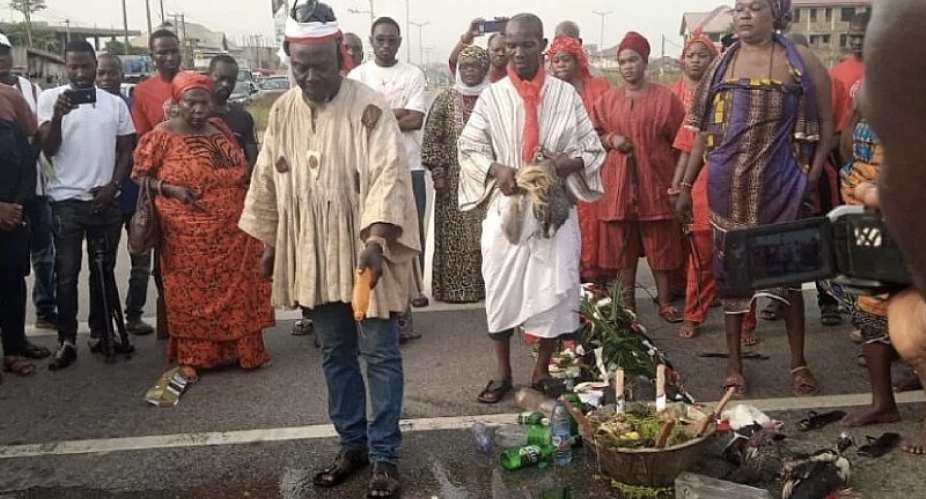 Traditional rites performed to prevent rampant accidents on Awoshie ...