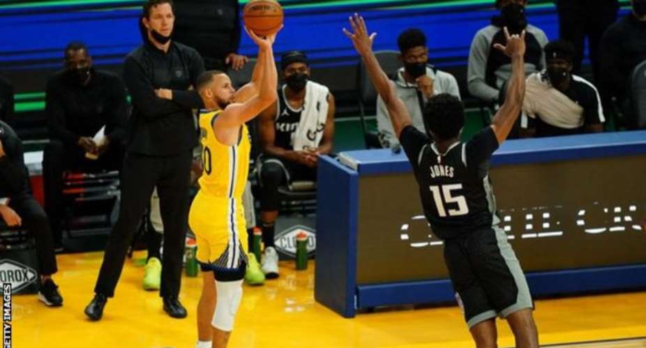 NBA: Stephen Curry sets record for most three-pointers in a month