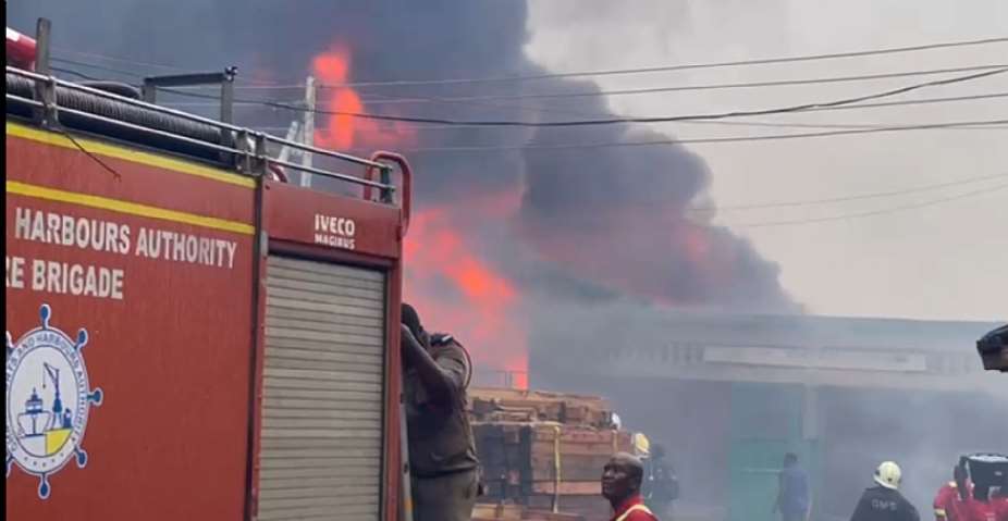 GNFS investigates Tema Timber Market fire