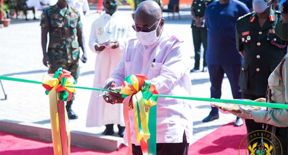 Akufo-Addo Commissions New Douala Barracks At Burma Camp