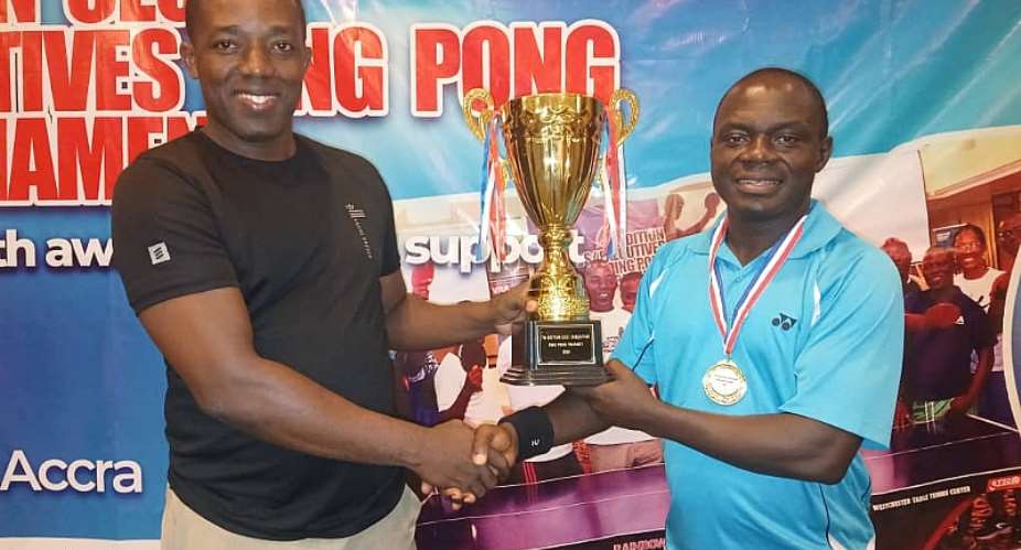 Emmanuel Kusi clinches 7th CEO Executive Pingpong Tournament Trophy