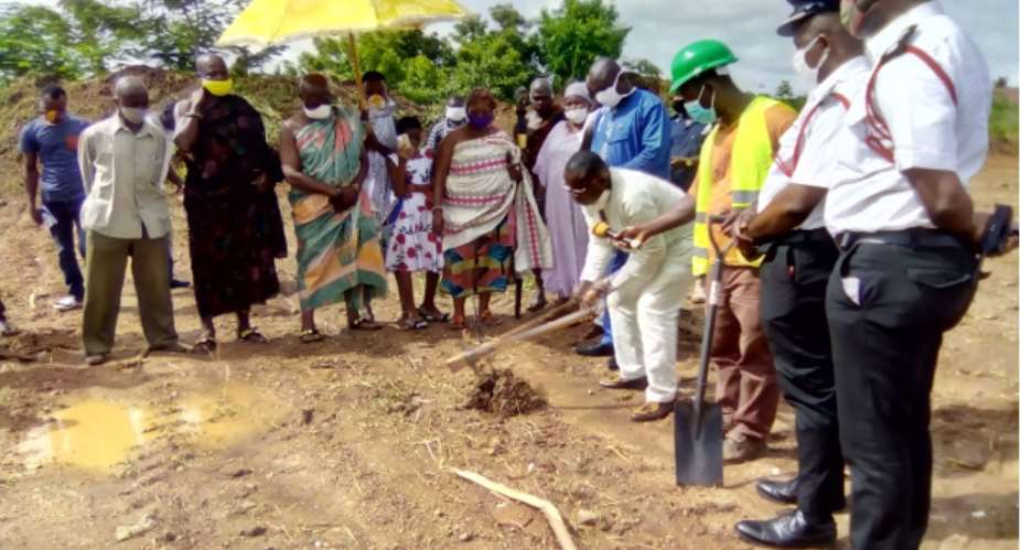 MP For Dormaa East Cuts Sod For The Construction Of A District Fire Station
