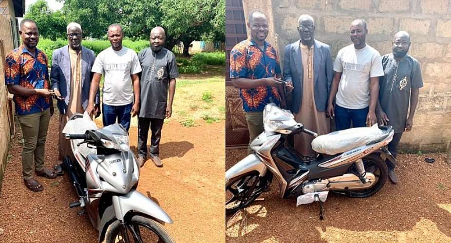 Ken Agyapong supports NPP Founder in Savannah Region with motorbike