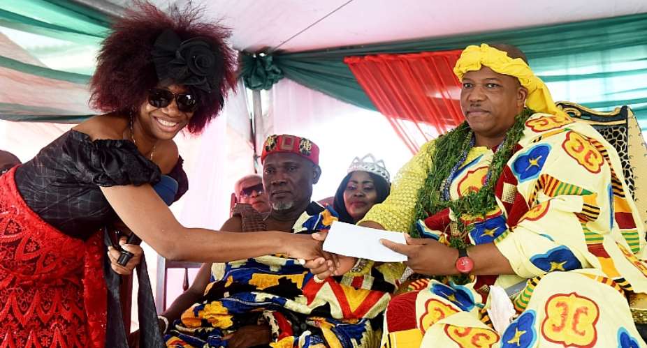 Adonko supports La Abese Adonten Homowo Festival with cash, drinks