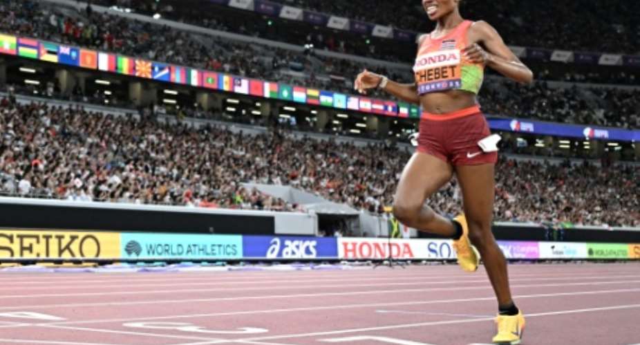 Chebet outsprints Kipyegon to win 5,000m for world double