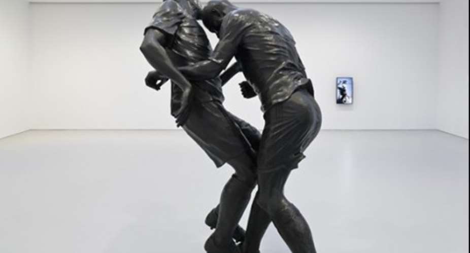 Zidane's soccer headbutt immortalized in Paris sculpture
